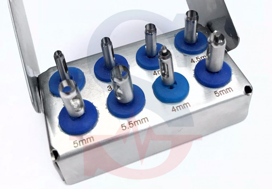 Dental Implant Tissue Punch Kit 8 Pcs Surgical Instruments Tool in ...