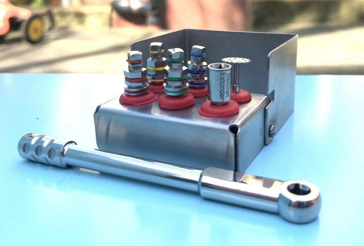 Dental Implant Wrench Ratchet 6.35mm / 4 Hex Drivers Saw Disk & Ratchet ...