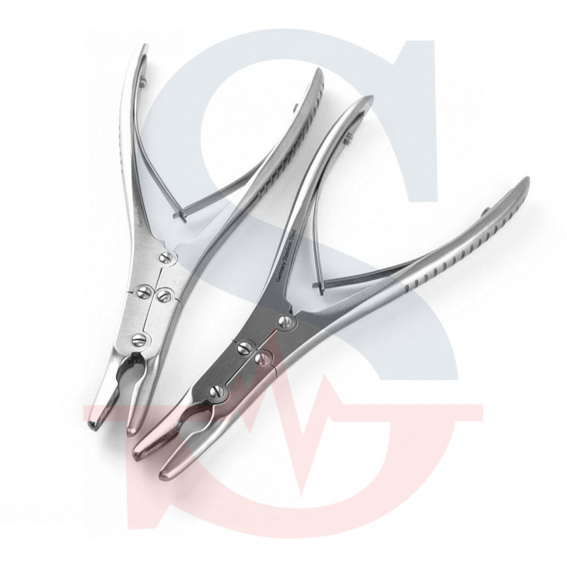 2 Ruskin Bone Rongeur 7.5 Curved Double Action Orthopedic Instruments ...