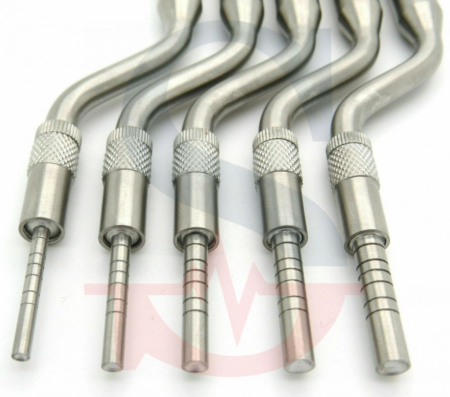 Surgical Bone Spreading Osteotomes Curved Tip Dental Instruments Set of ...