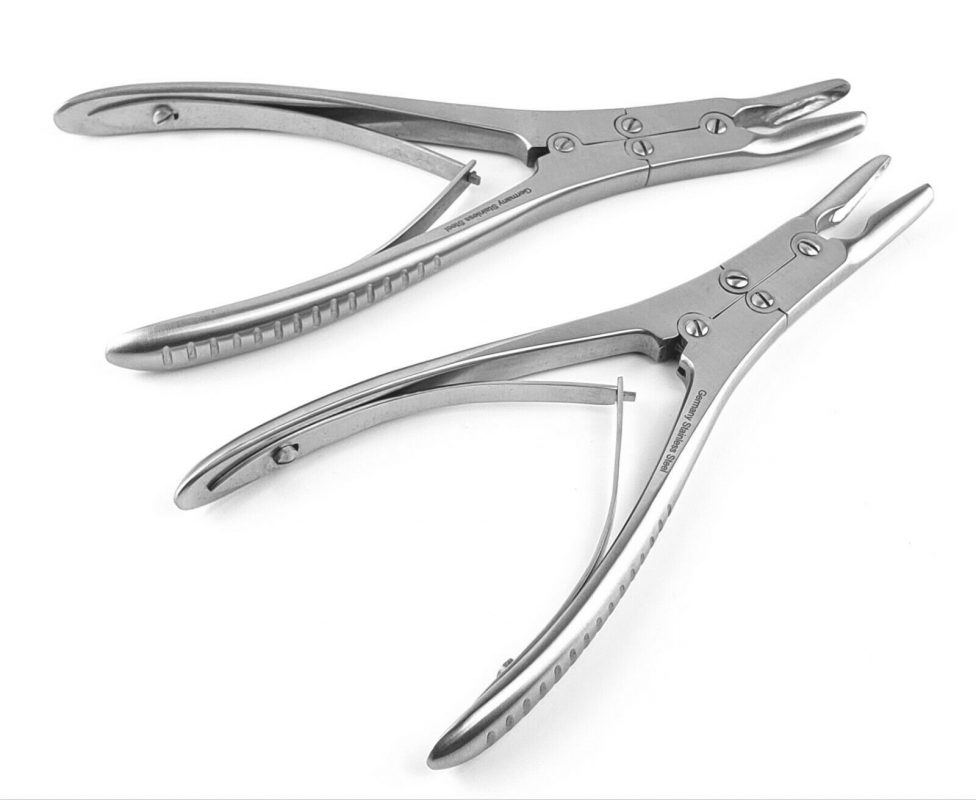 2 Ruskin Bone Rongeur 7.5 Curved Double Action Orthopedic Instruments ...