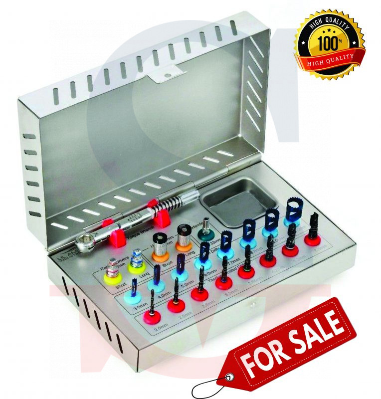 NEW Basic Dental Implant Kit Surgical Drills Torque Wrench Trephine Hex ...